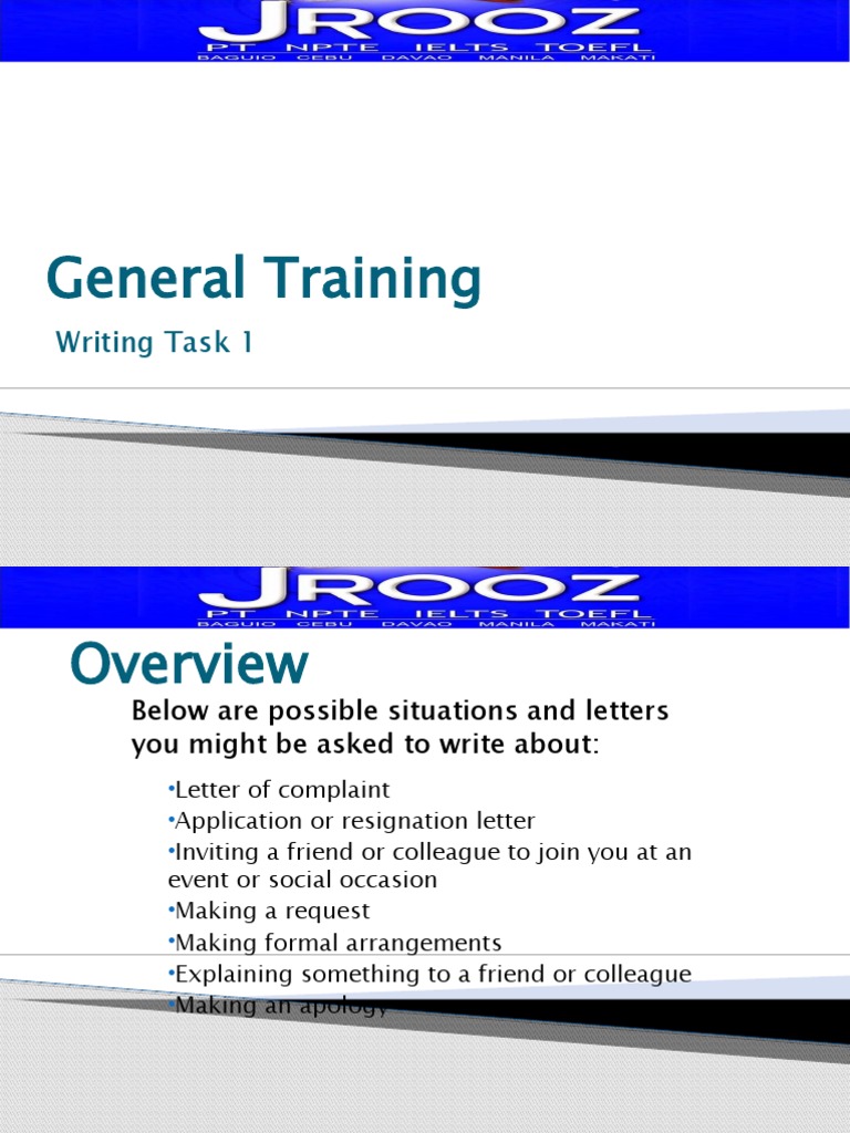 Writing Task 1 GT (From Ms. Cath) | PDF | Question | International ...