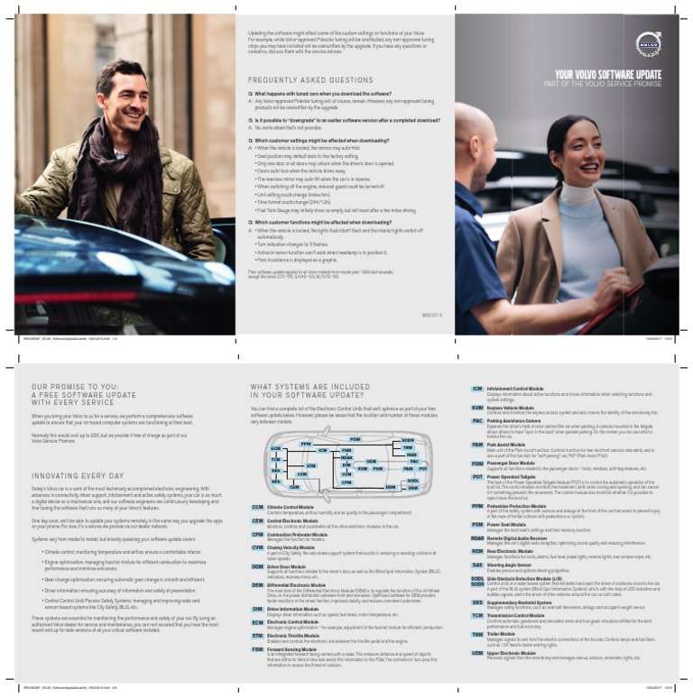Your Volvo Software Update: Frequently Asked Questions | PDF | Airbag ...