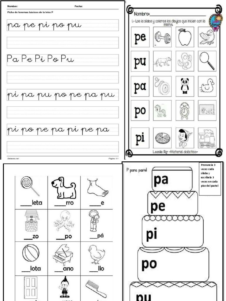 Silaba P Miercoles 13 | PDF