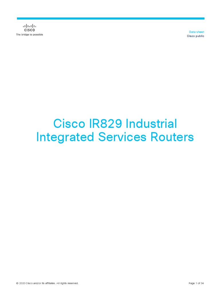 Cisco IR829 Industrial Integrated Services Routers | PDF | Wireless Lan ...