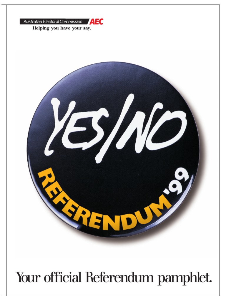 Your Official Referendum Pamphlet | PDF | Government Of Australia ...