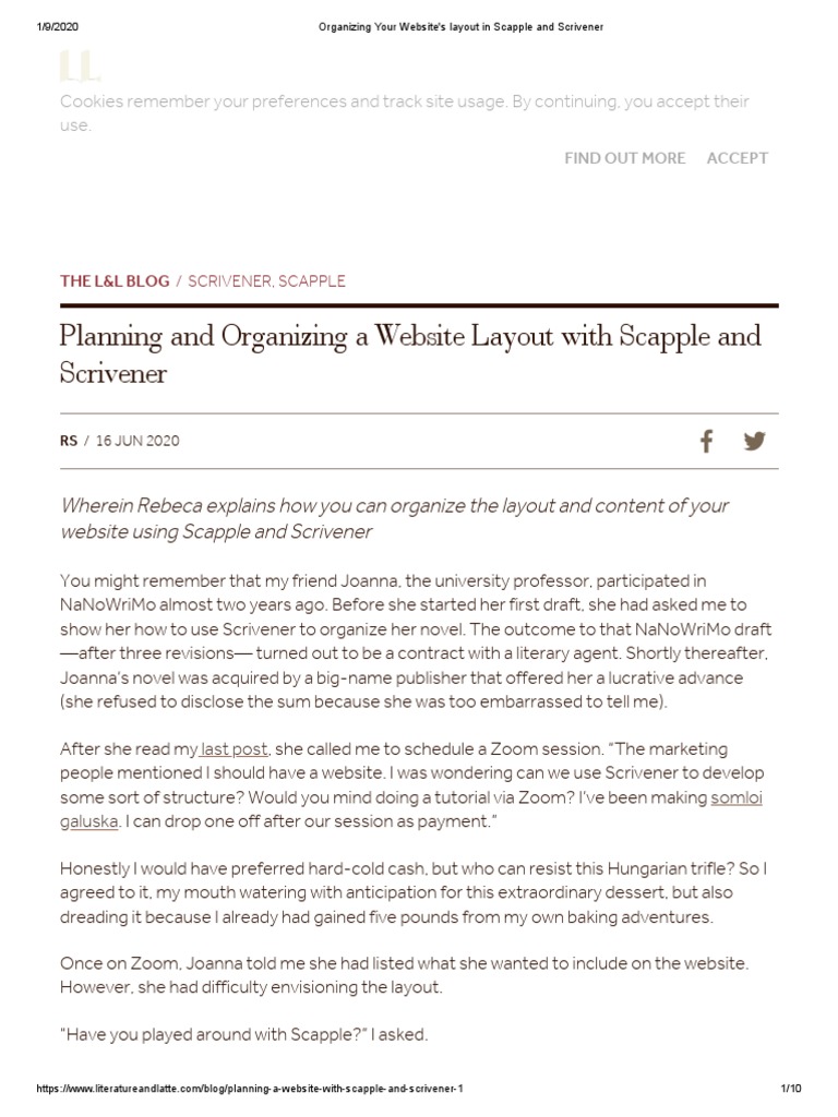 Organizing Your Website's Layout in Scapple and Scrivener | PDF | Computers