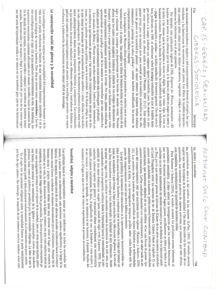 CAP 15 Género y Sexualidad - Sociología Giddens PDF | PDF