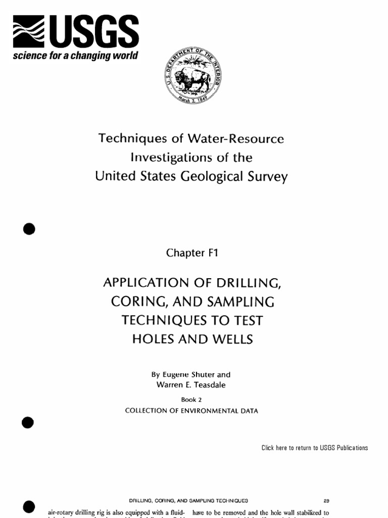 Application of Drilling Coring and Sampling Techniques | PDF | Drilling ...