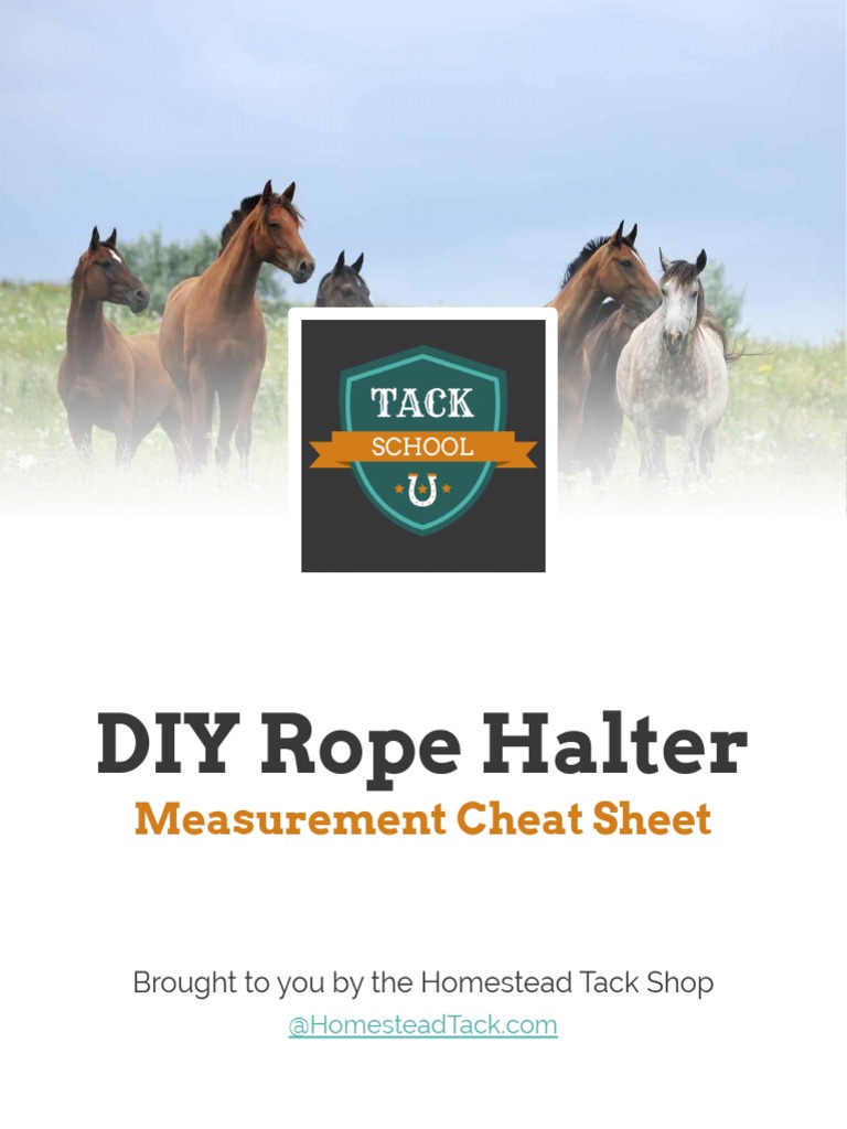 DIY Rope Halter Cheat Sheet PDF | PDF | Horses | Equestrianism