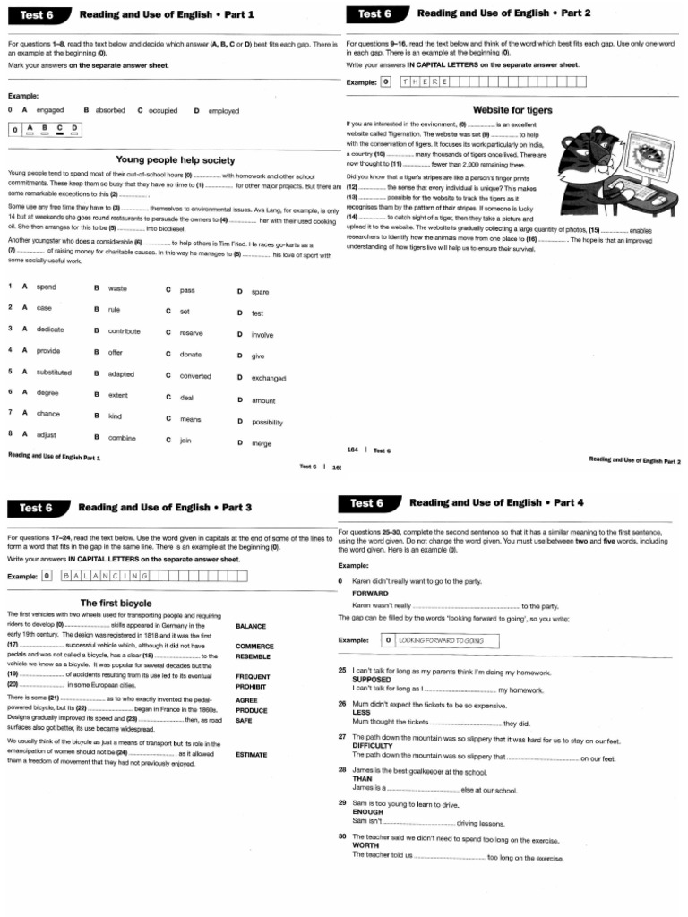 Fce For Schools Test 6 | PDF