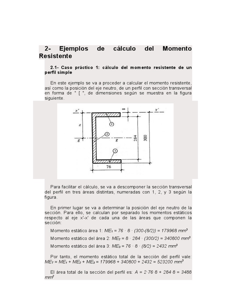 Ejemplos Momento Resistente | PDF | Física | Mecánica