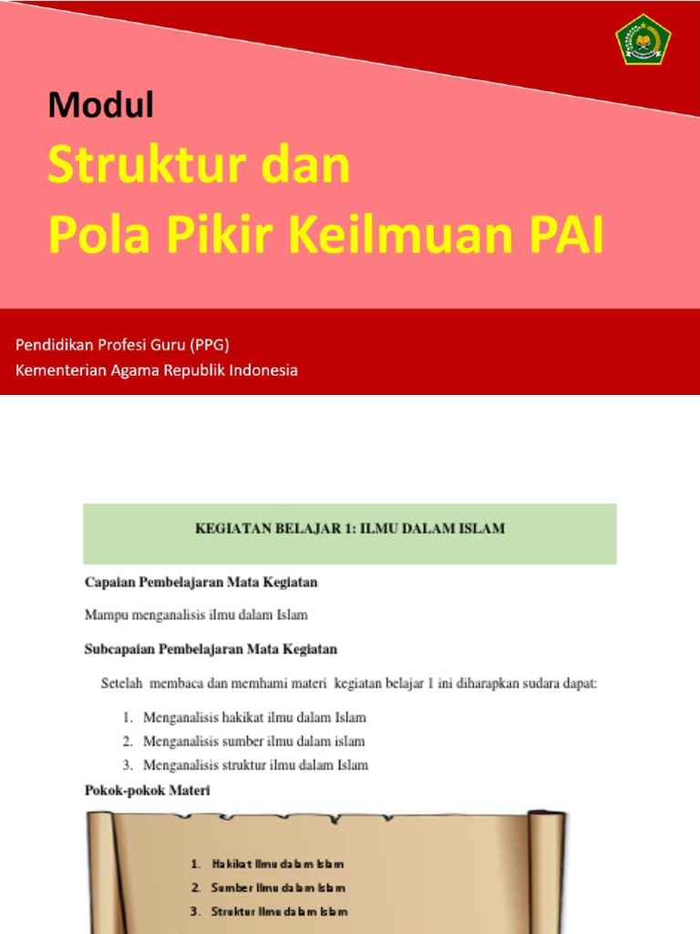Modul Struktur Keilmuan Pai | PDF