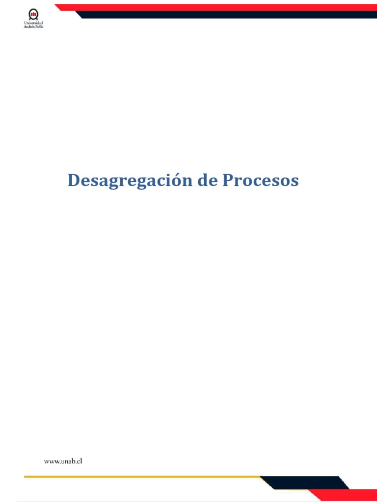 s1 Desagregacion de Procesos | PDF | Logística | Procesos de negocio