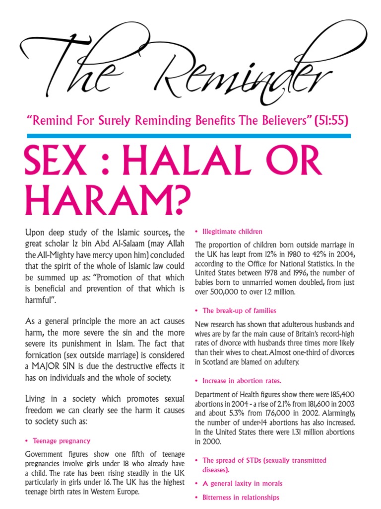 Sex Halaal Or Haram Sexual Intercourse Human Sexuality