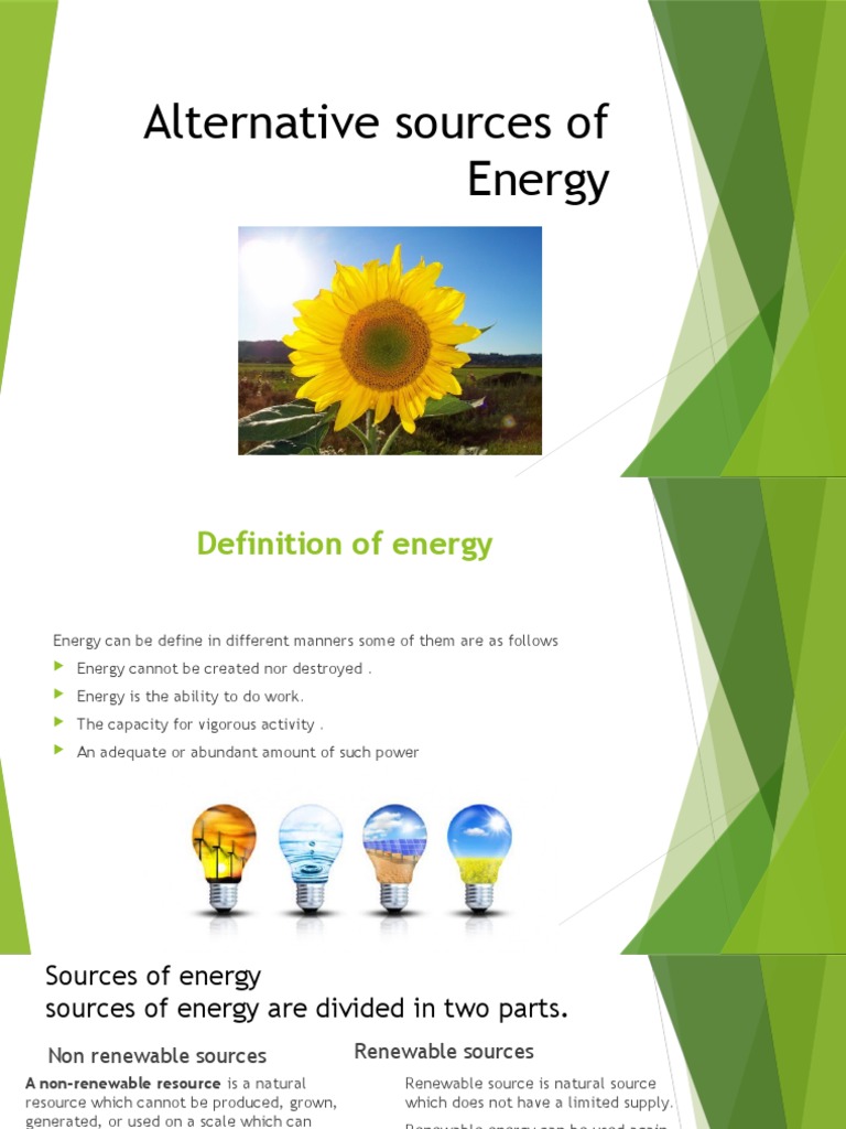 Understanding Alternative Energy Sources | PDF | Energy Development ...