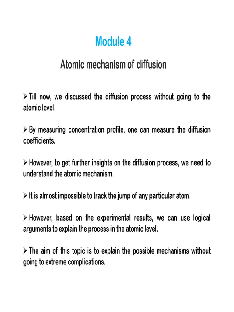 Lecture18 PDF | PDF | Diffusion | Atoms