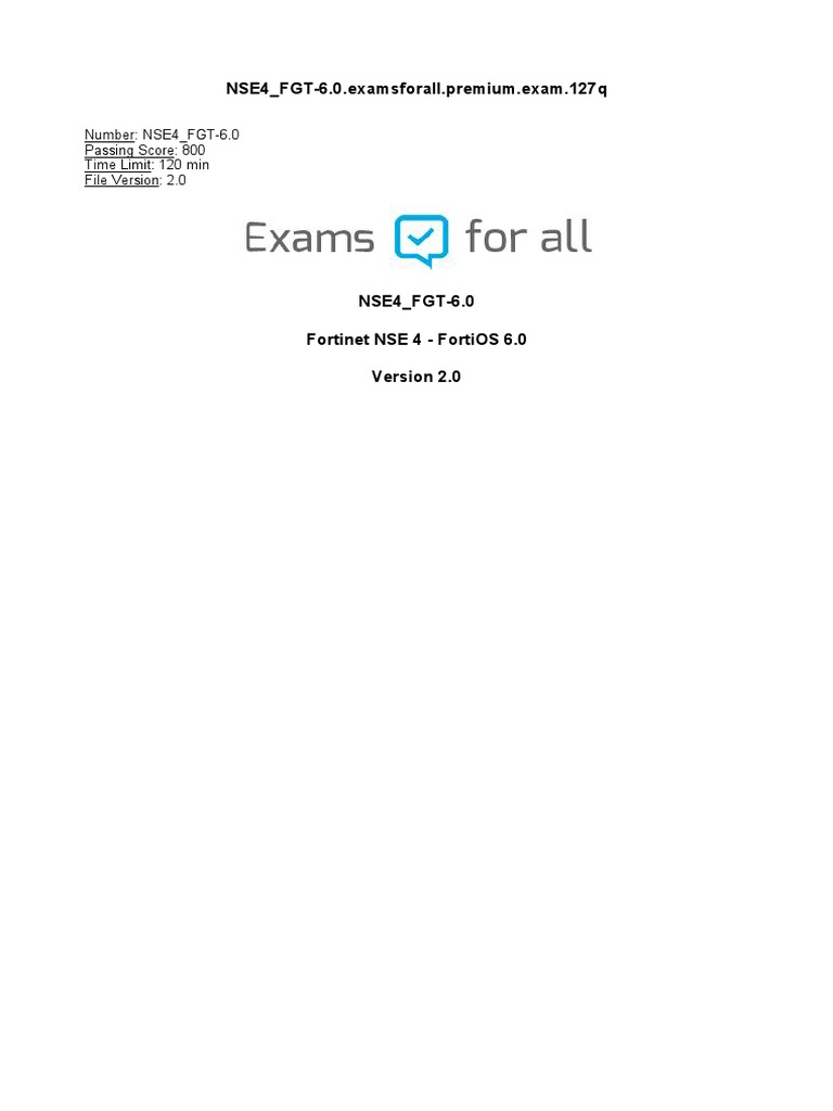 Fortinet NSE 4 Exam Prep Guide | PDF | Transport Layer Security | Firewall (Computing)