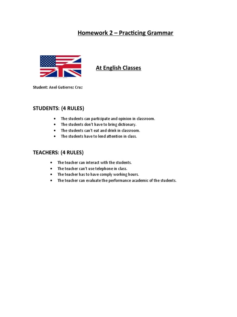 Homework 2 - Practicing Grammar | PDF