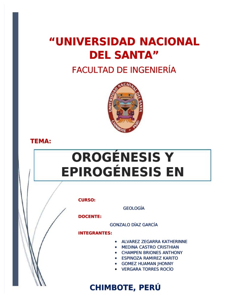 Orogénesis y Epirogénesis en Chimbote | PDF | Tectónica | Geología