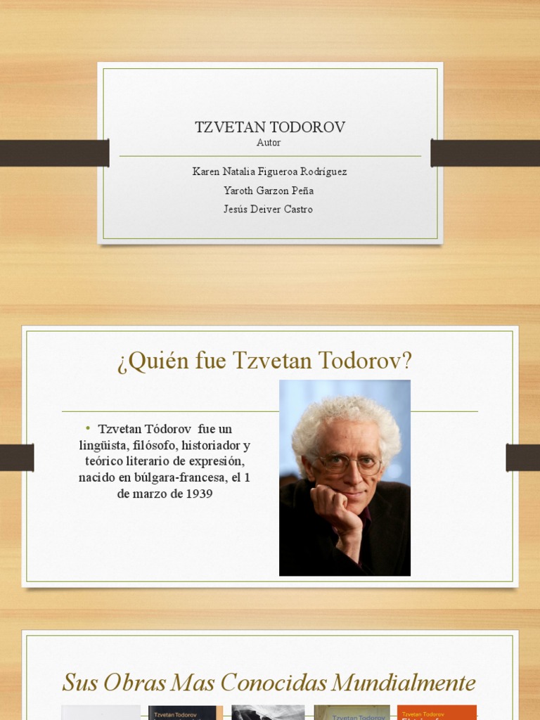 Vida y Obras de Tzvetan Todorov | PDF | Historia | Ficción general
