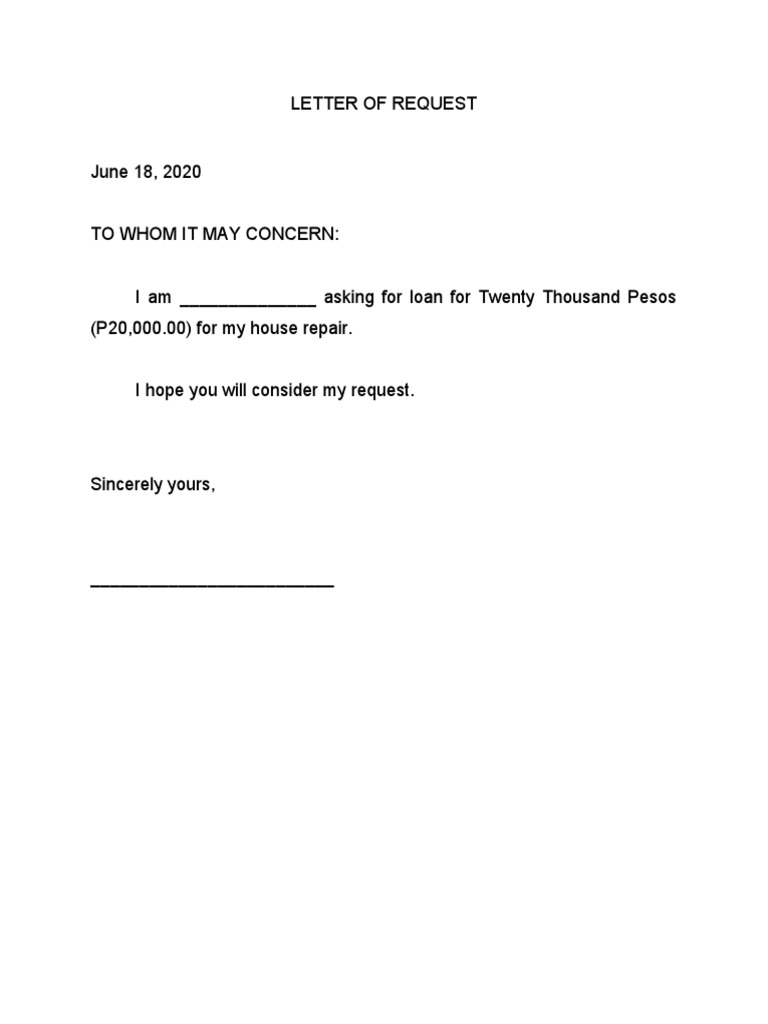 Letter of Request Loan Provident | PDF