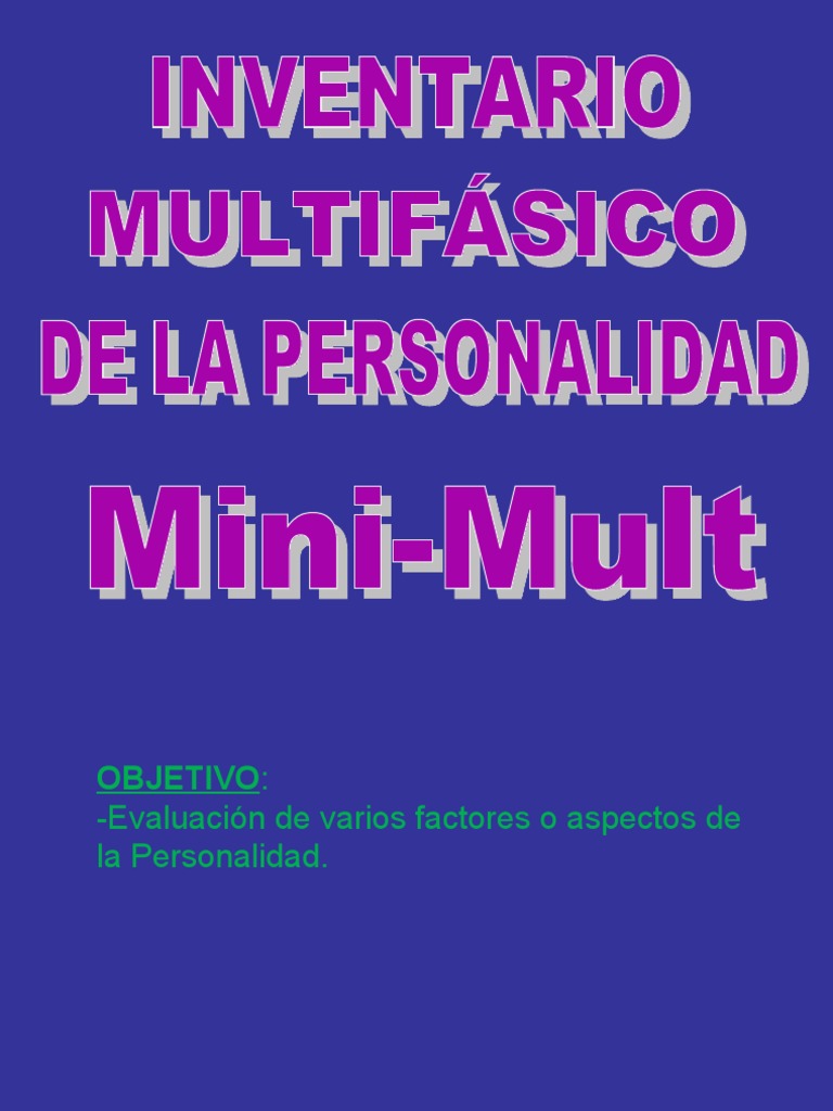 Mini-Mult: Evaluación de Personalidad | PDF | Validez (Estadísticas ...