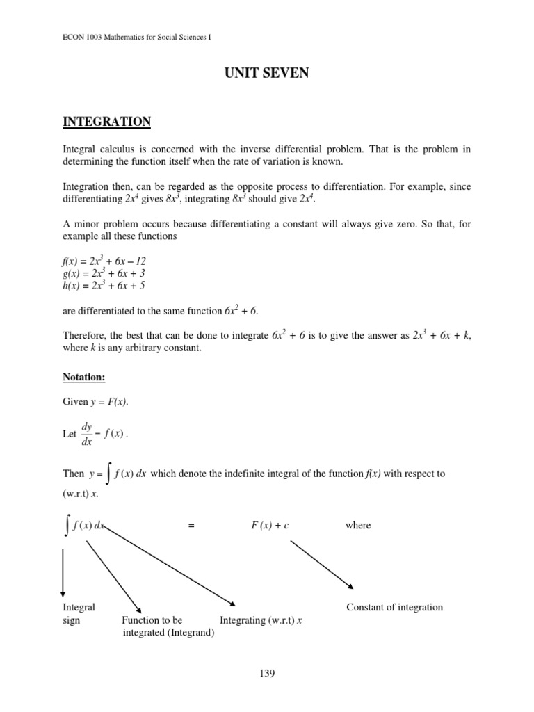 Integral Calculus Guide | PDF | Integral | Fraction (Mathematics)