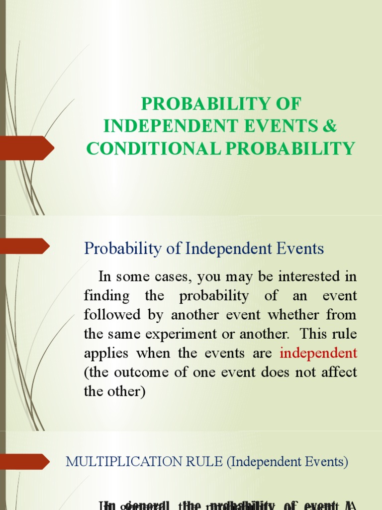 Probability of Independent Events | PDF | Randomness | Probability