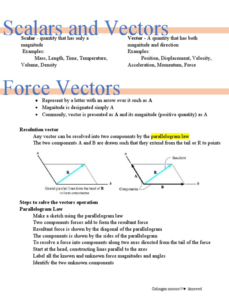 Vector Operations Guide | PDF | Euclidean Vector | Angle