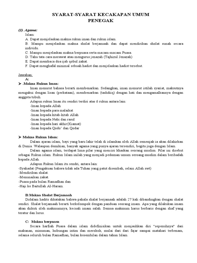 Materi Uji Sku Bantara | PDF