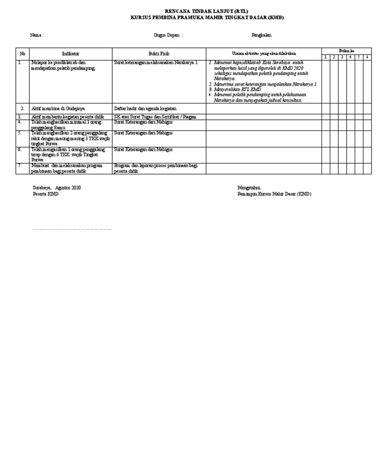 RTL KMD Galang | PDF | Teknologi & Rekayasa