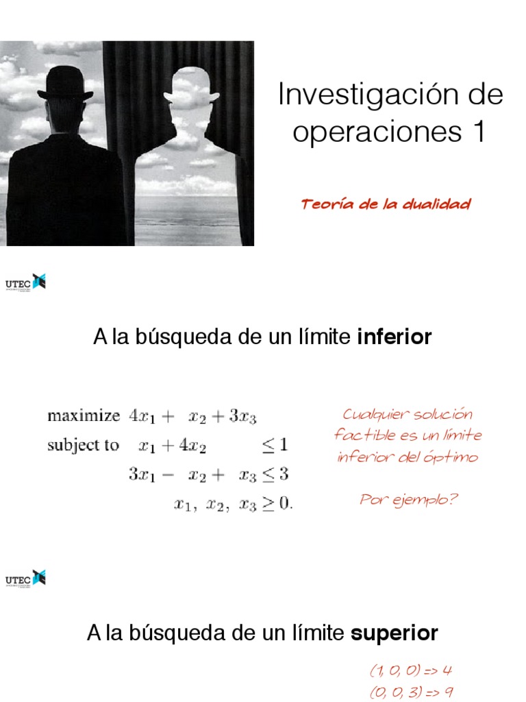 S3 - Dualidad PDF | PDF | Matemáticas Aplicadas | Enseñanza de matemática