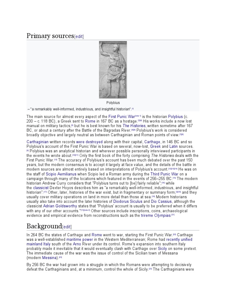 Primary Sources | PDF | Roman Republic | Punic Wars
