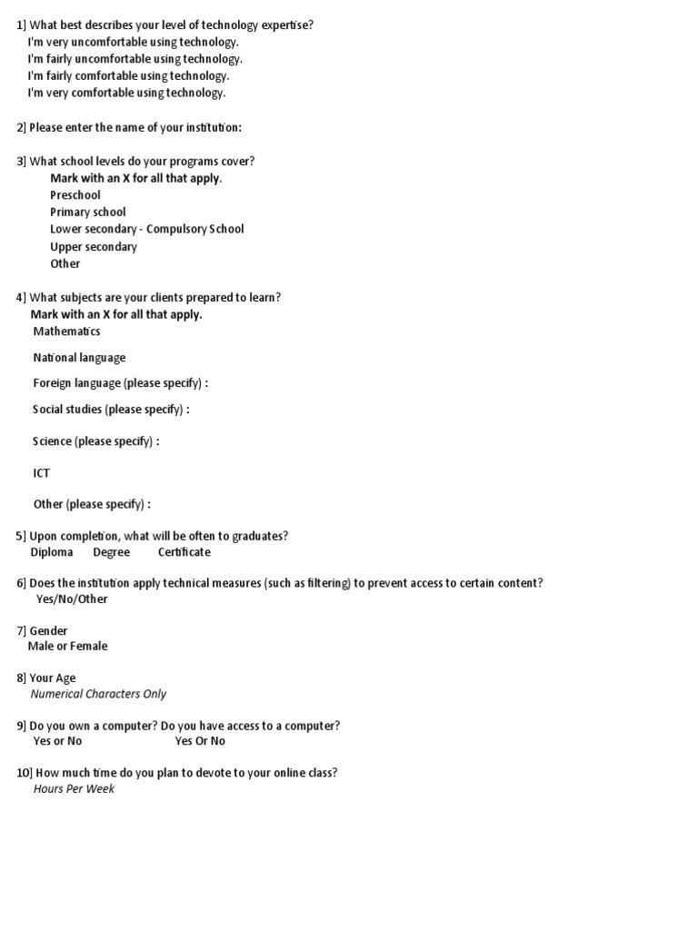 Lms Mock Student Survey | PDF