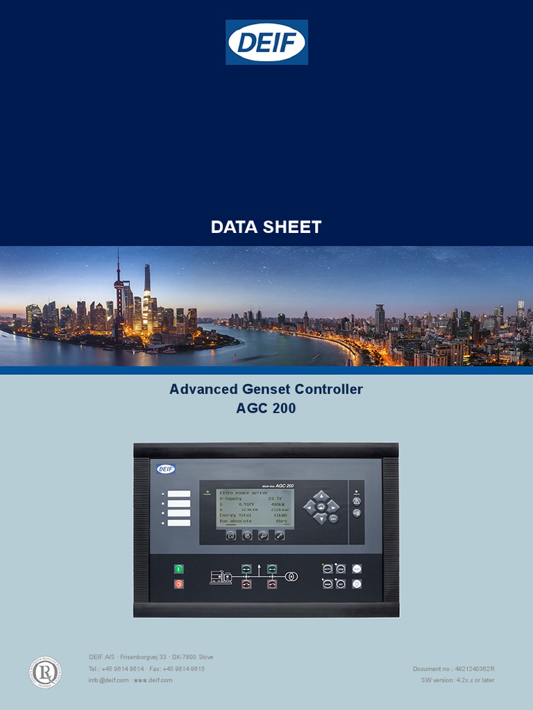 Dief - AGC 222 - Details of The Synch and Protection Relay | PDF ...