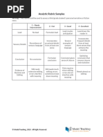 Holistic Rubric Samples | PDF | Self-Improvement | Wellness