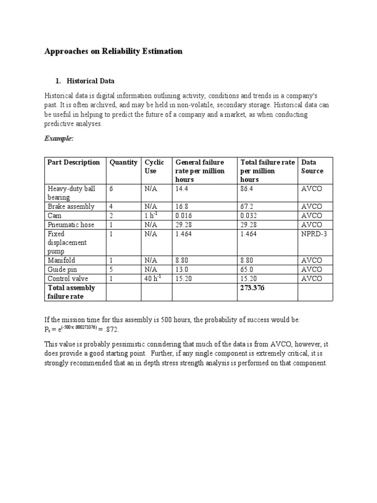 Approaches On Reliability Estimation - Kiia Dizon | PDF | Reliability Engineering | Confidence ...