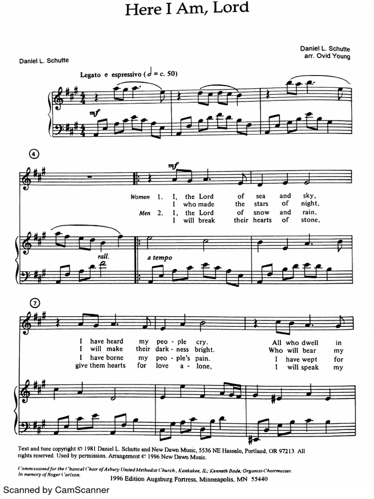 Here I Am Lord (Dan Schutte - ARR. Ovid Young) PDF | PDF