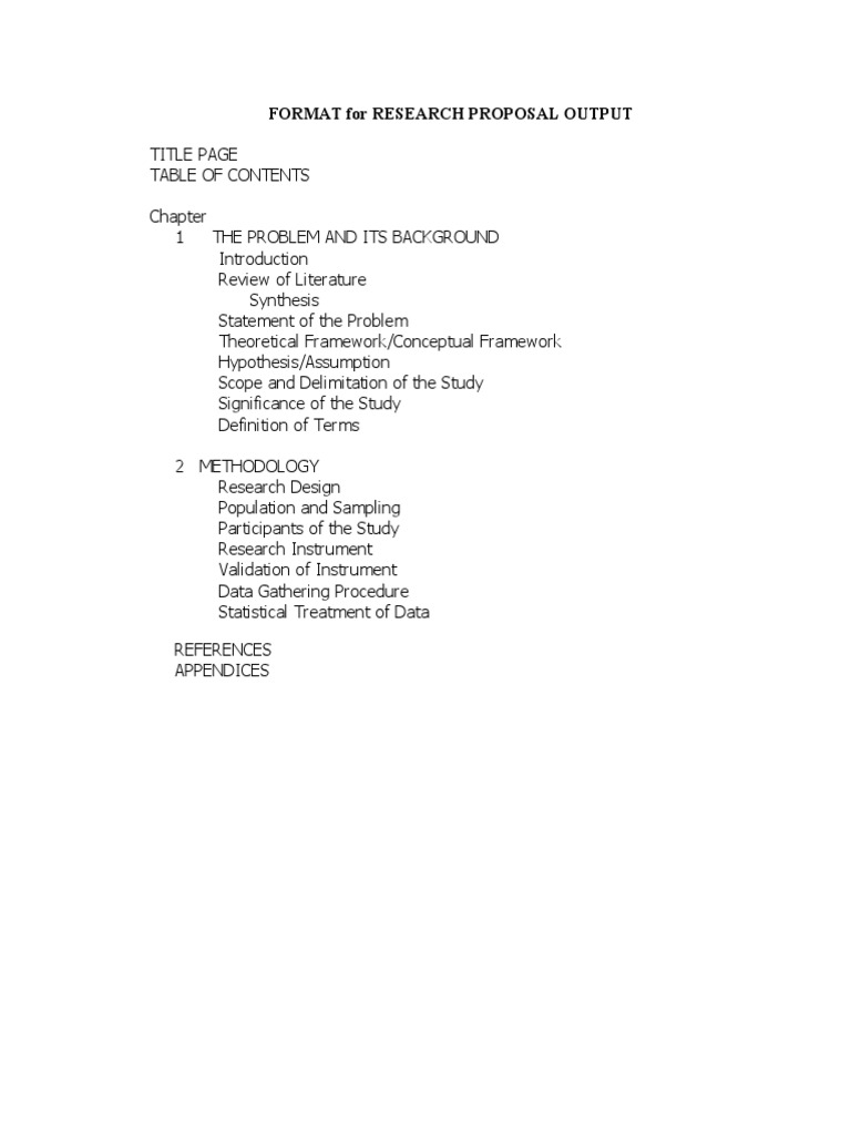 FORMAT For Research Proposal | PDF | Statistics | Sampling (Statistics)