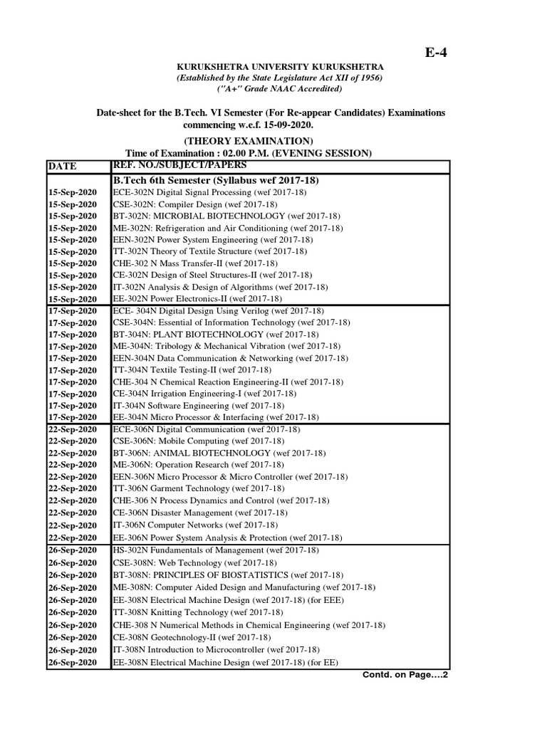 E-4 B - Tech - 6th Sem (For Re-Appear Candidates) | PDF | Engineering ... E-4 B - Tech - 6th Sem (For Re-Appear Candidates) | PDF | Engineering ...