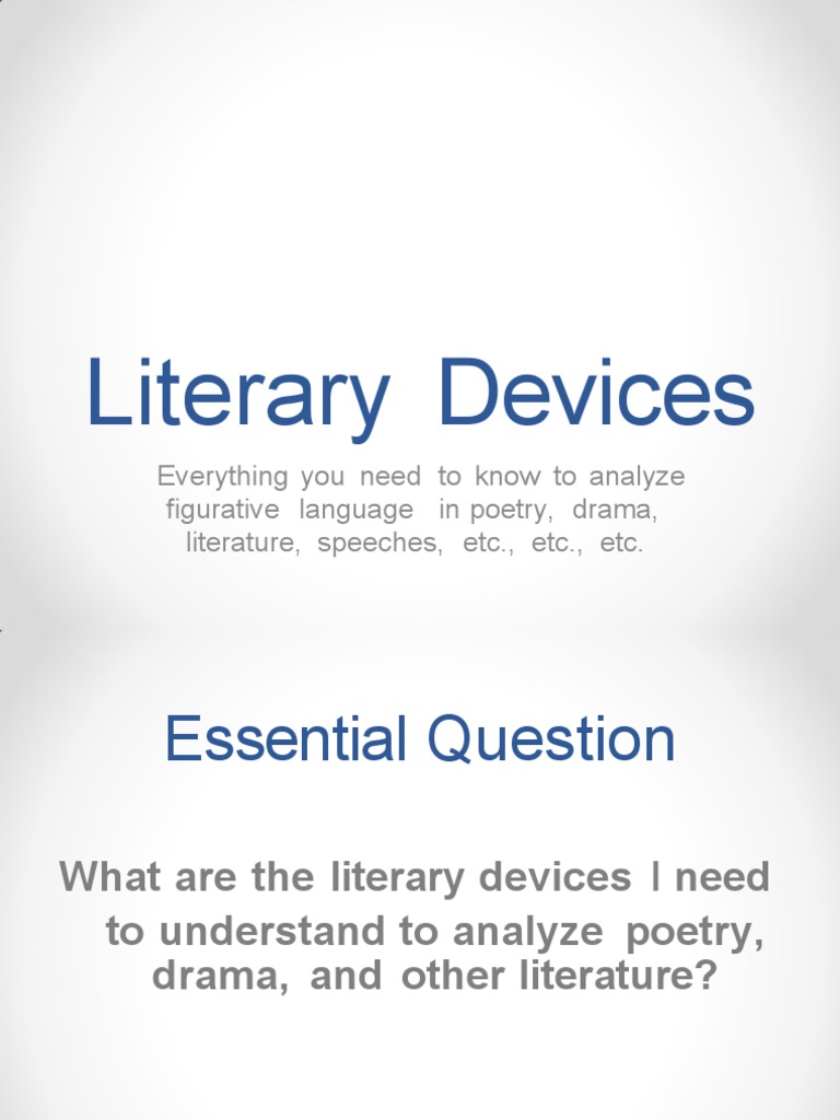 Understanding Literary Devices | PDF | Poetry | Metaphor