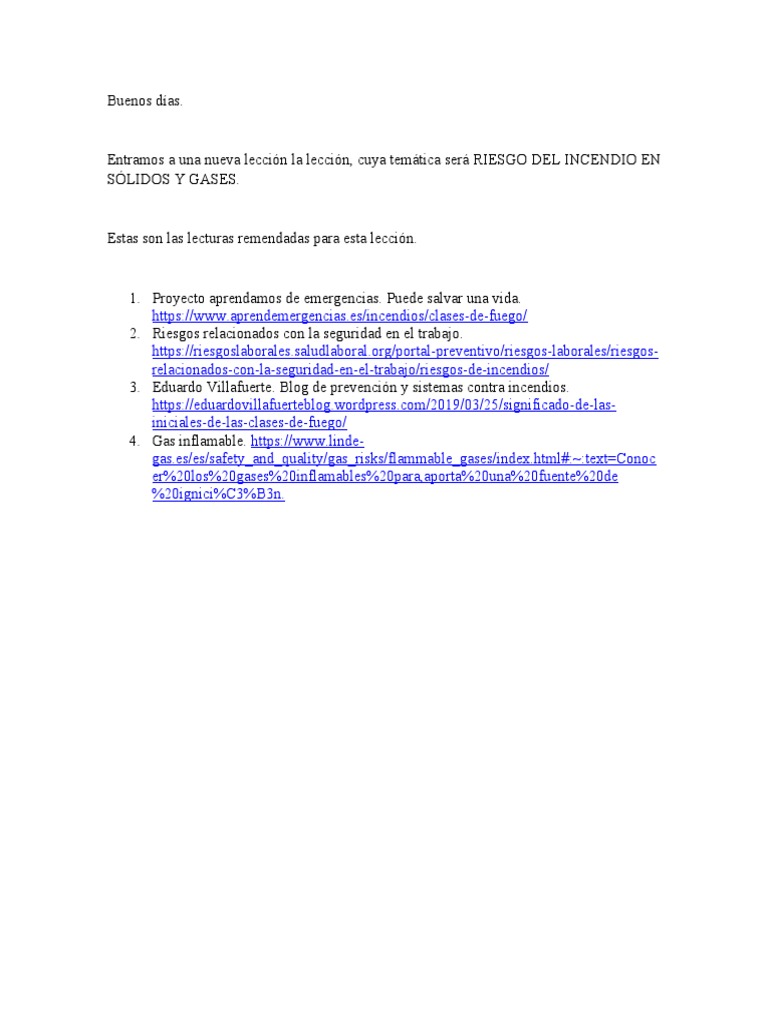 Prevencion de Incendios - Leccion 3 | PDF | Combustión | Combustibles