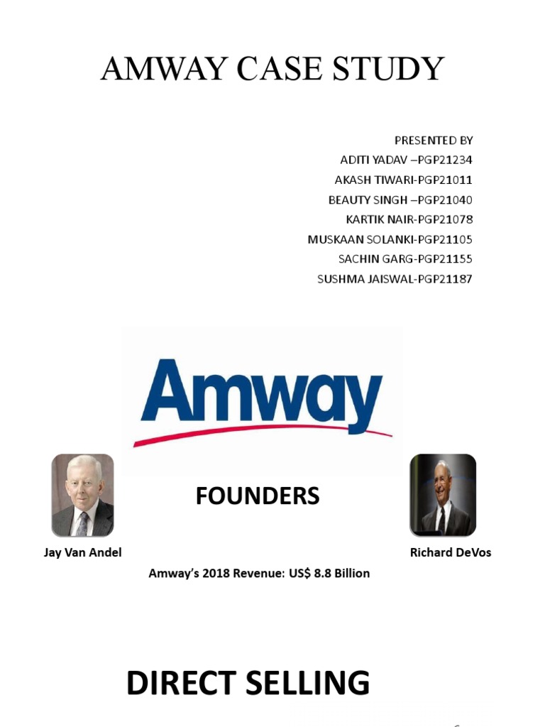 Amway Case Study | PDF | Multi Level Marketing | Business Economics