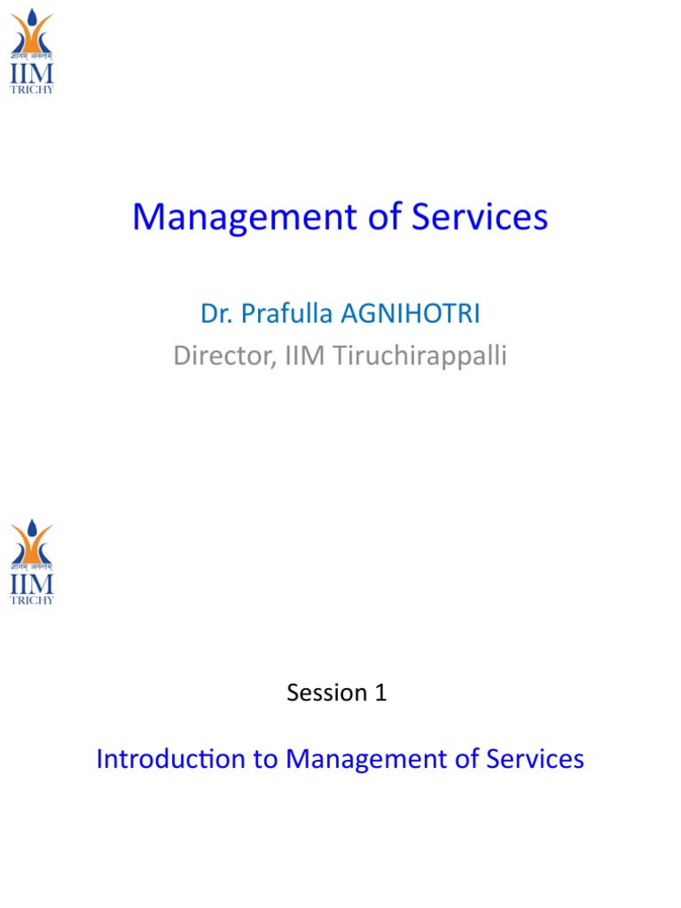 Session 1 and 2 - Introduction To Services MGT (11,12) | PDF ...