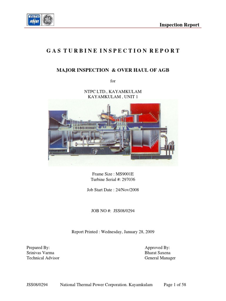 Gas Turbine Inspection Report PDF | PDF | Turbine | Gas Turbine