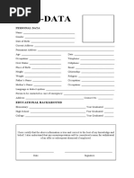 Bio Data PDF | PDF