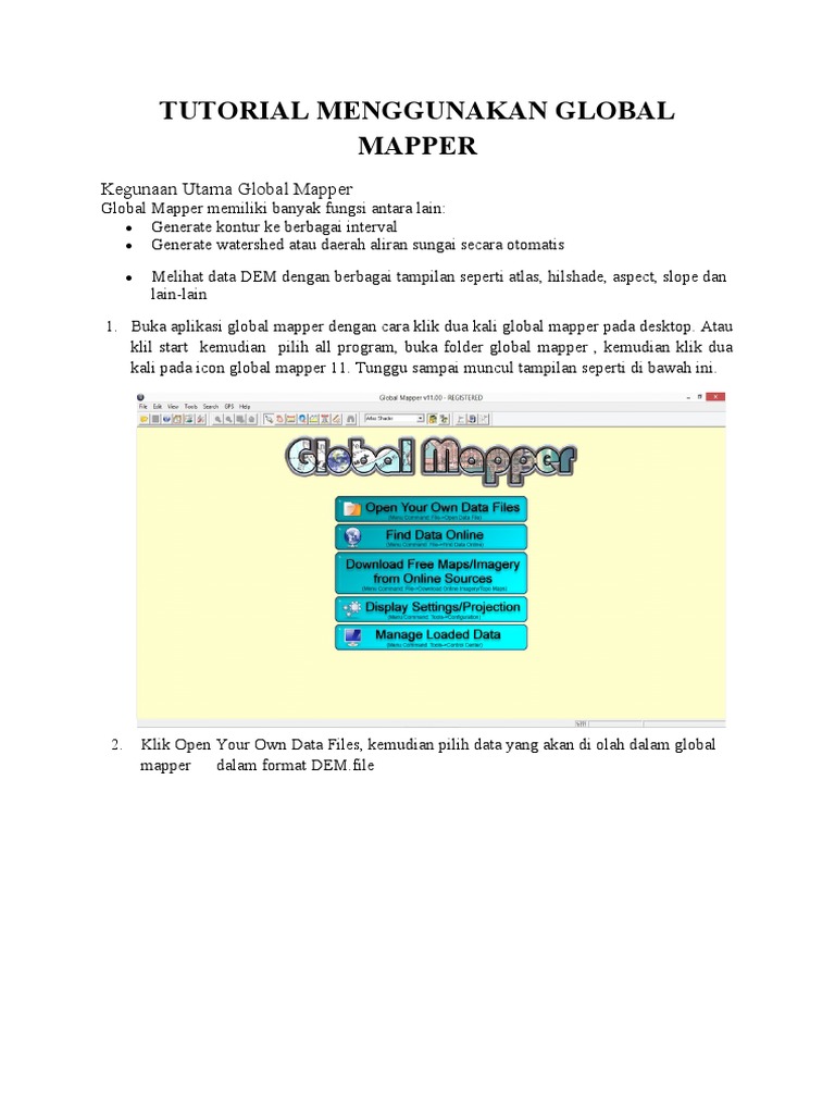 Dokumen - Tips Tutorial Menggunakan Global Mapper | PDF | Komputer