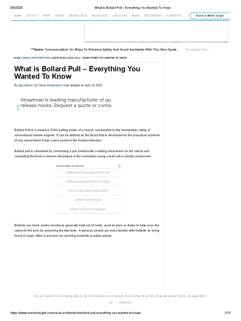 What Is Bollard Pull - Everything You Wanted To Know | PDF | Propeller ...