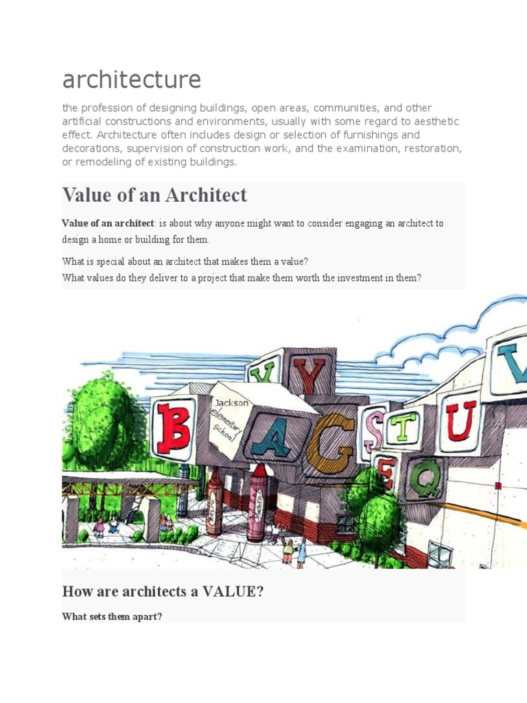 Architecture: Value of An Architect | PDF | Architect | Building