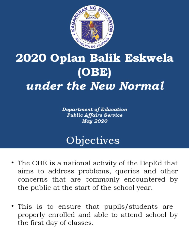 2020 OBE New Normal 1 | PDF | Government | Business