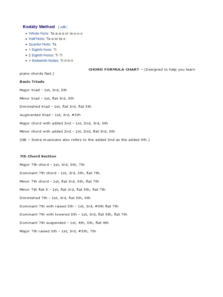Kodaly and Rhythm Exercises | PDF