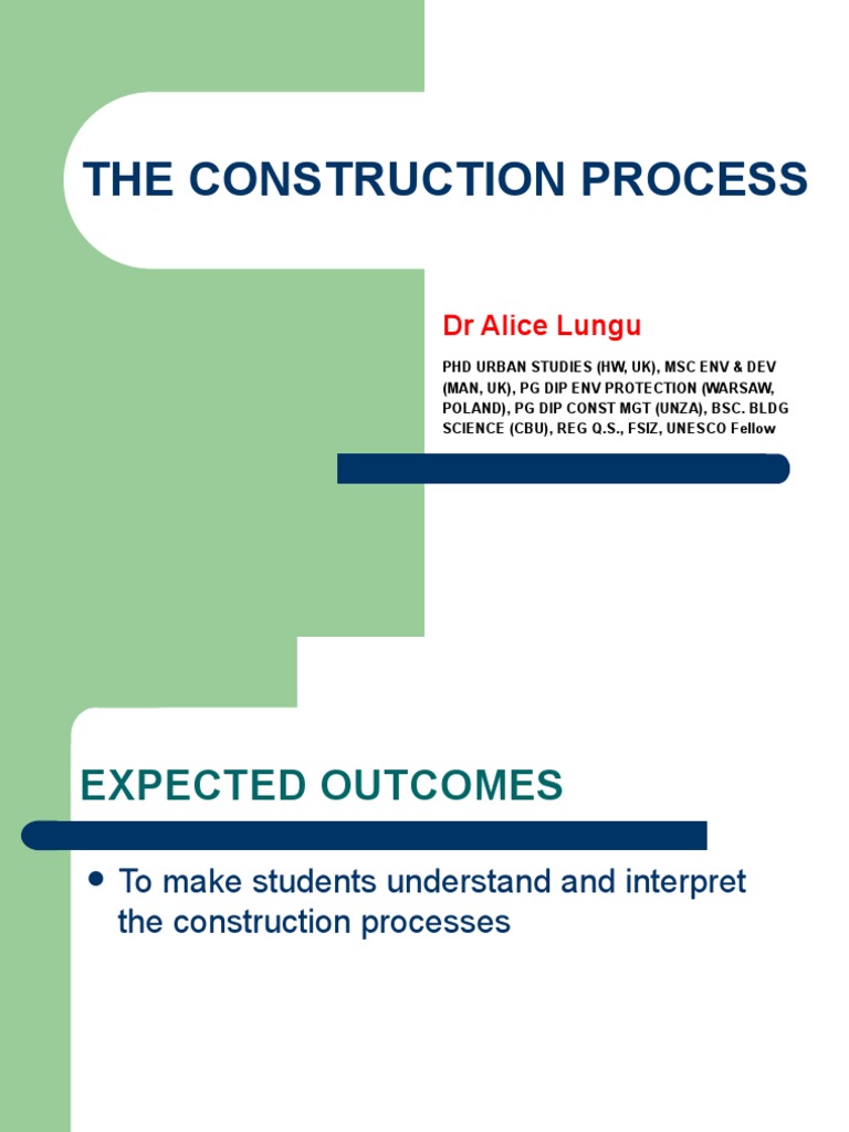 The Construction Process | PDF | Specification (Technical Standard ...