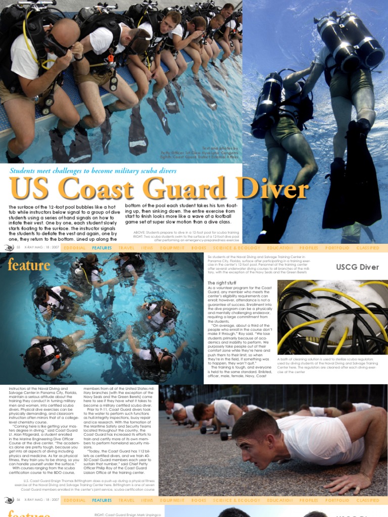 US Coast Guard Diver: Students Meet Challenges To Become Military Scuba ...