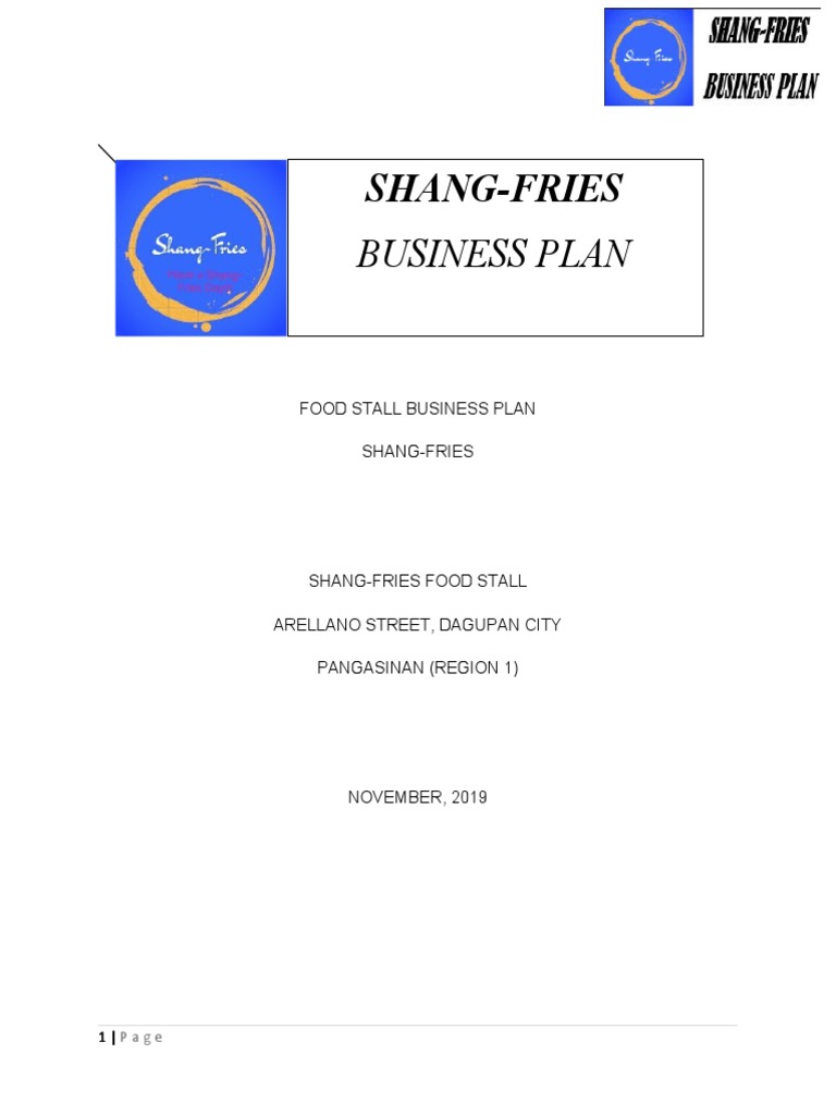 Shang-Fries Food Stall Business Plan | PDF | Marketing | Customer